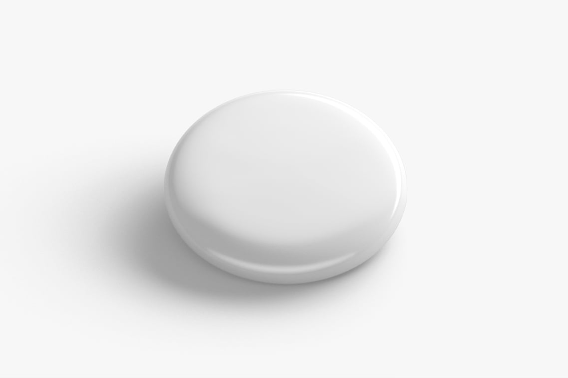 Round Badge 3D Model on Yellow Images Creative Store - 144839
