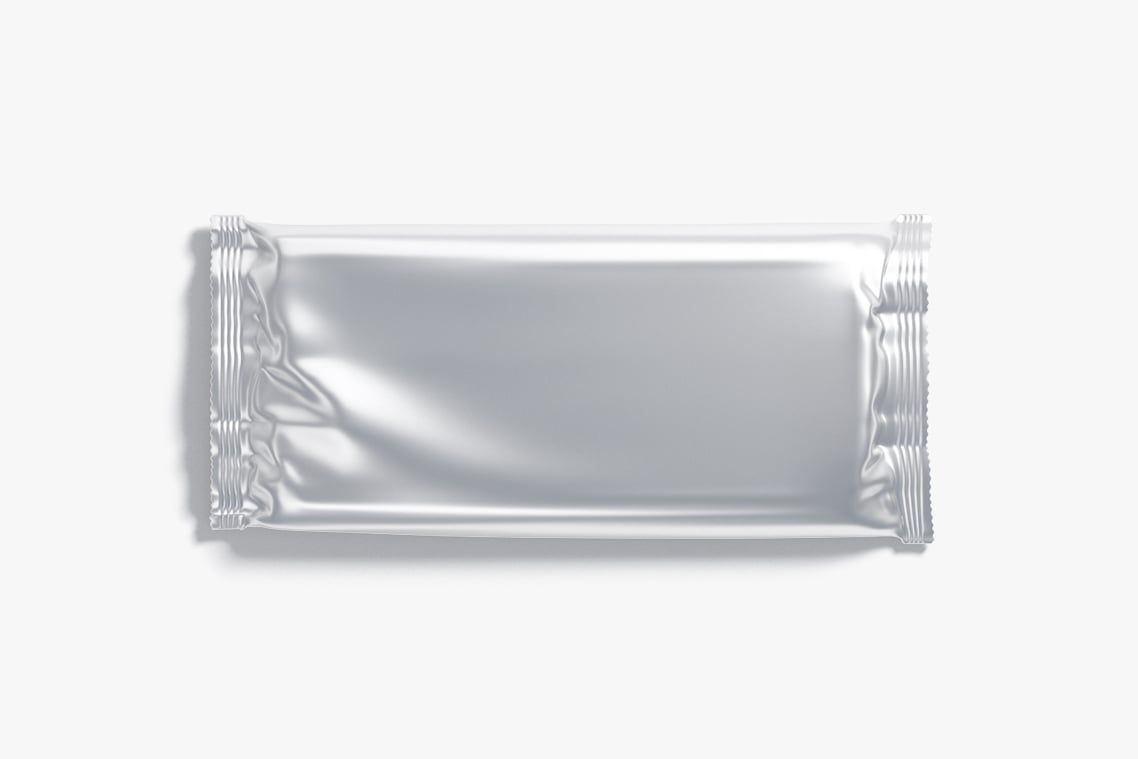 Foil Chocolate Bar - wide food snack wrapper 3D Model on Yellow Images ...