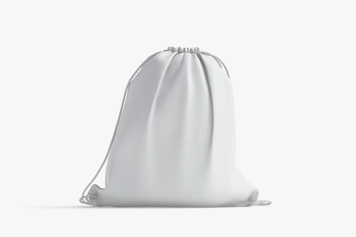 Drawstring Bag 3D Model on Yellow Images Creative Store - 145016