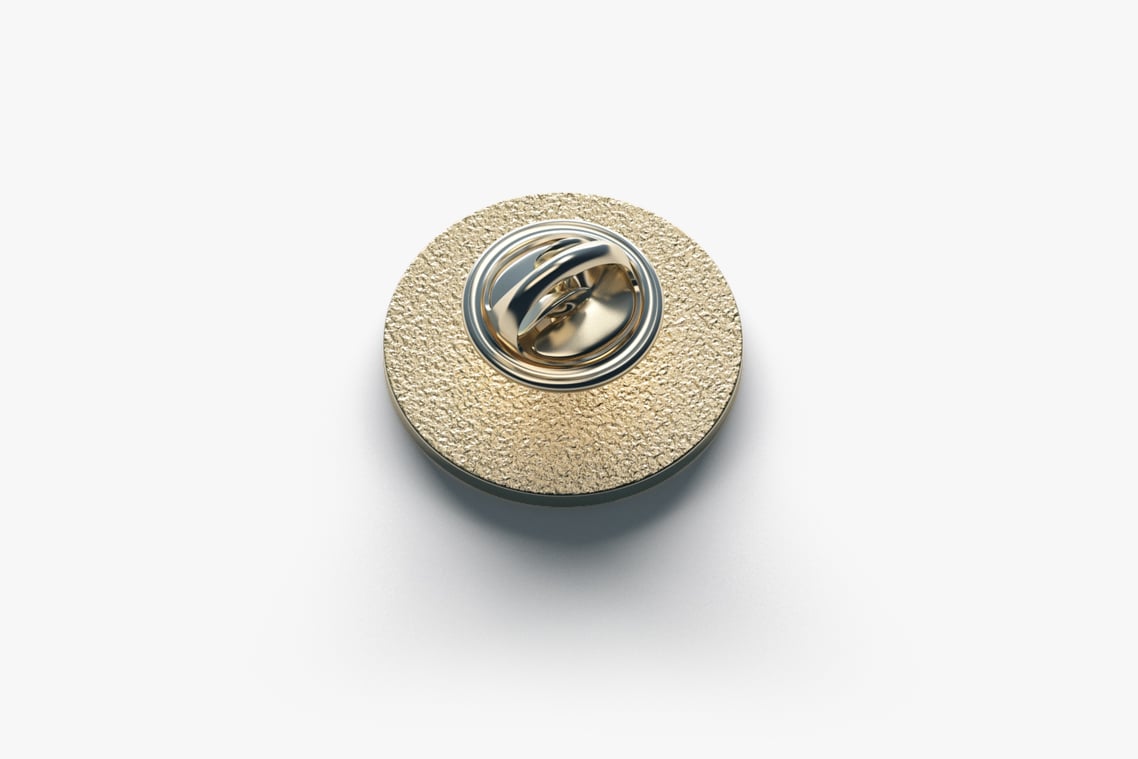 Round Enamel Pin 3D Model on Yellow Images Creative Store - 145028