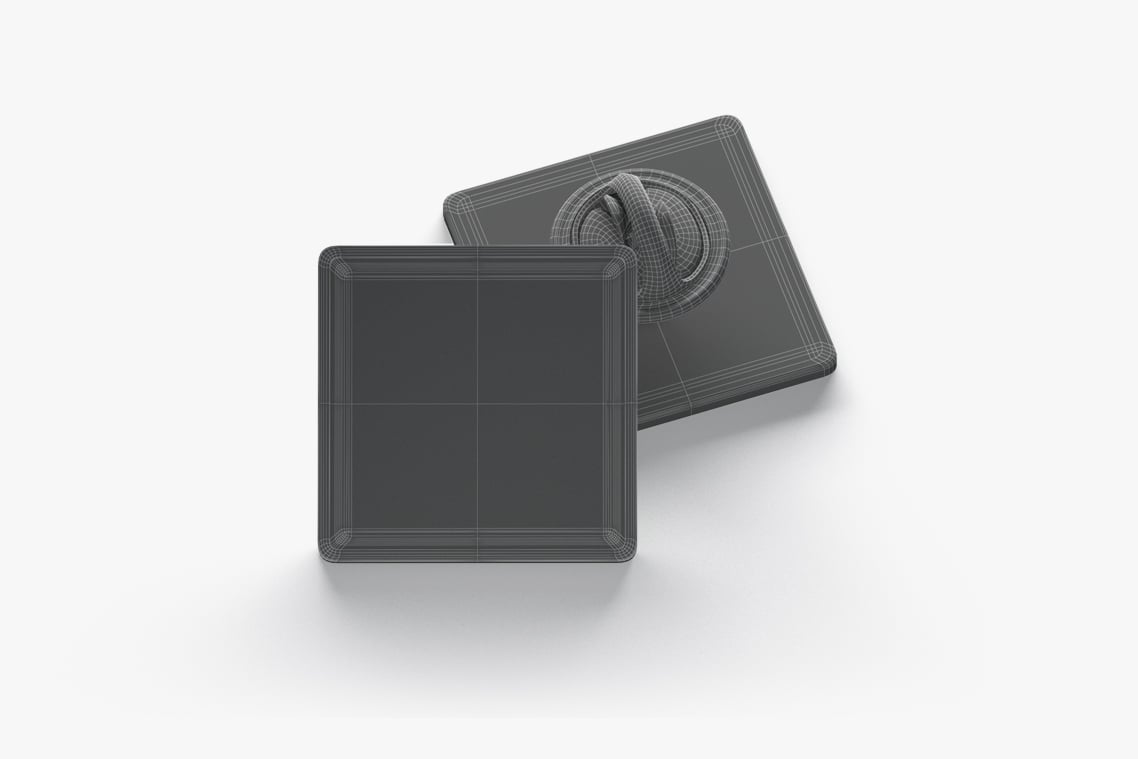 Rectangular Enamel Pin 3D Model on Yellow Images Creative Store - 145018