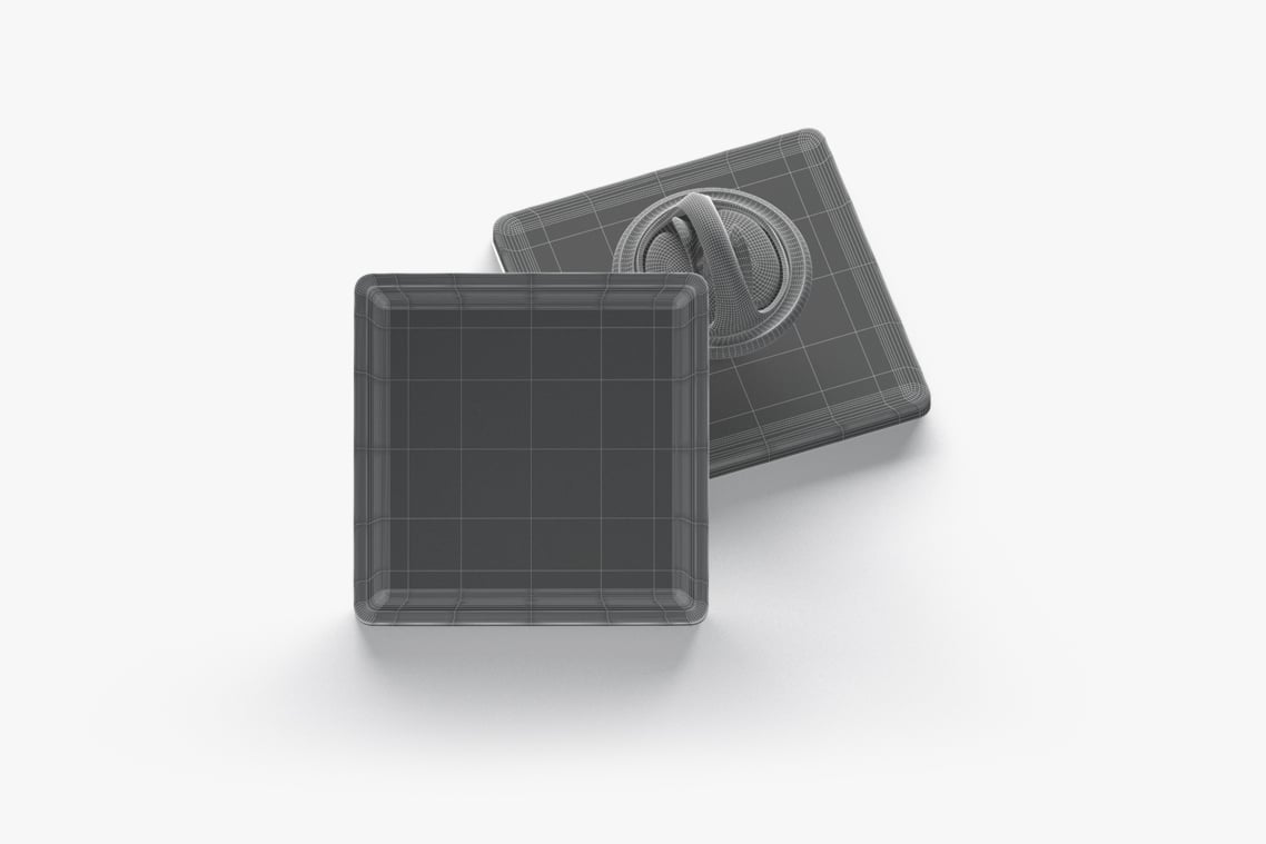 Rectangular Enamel Pin 3D Model on Yellow Images Creative Store - 145018