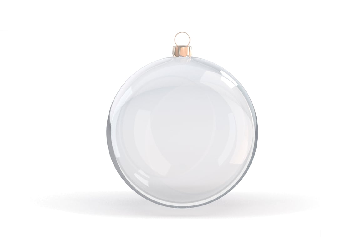 Glass Christmas Ball 3D Model on Yellow Images Creative Store - 145008