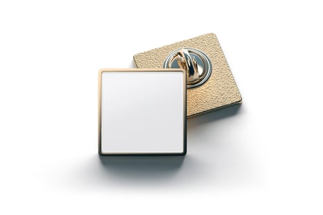 Rectangular Enamel Pin 3D Model on Yellow Images Creative Store - 145018