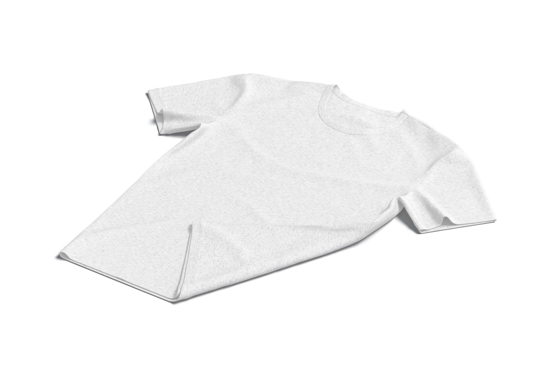 Flat Lay T-shirt - basic folded corner tee-shirt 3D Model on Yellow ...