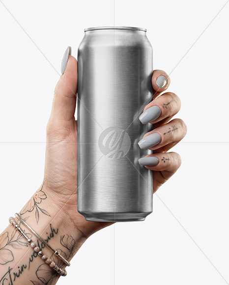 Aluminium Can in a Hand Mockup - PSD - 156429 | Yellow Images