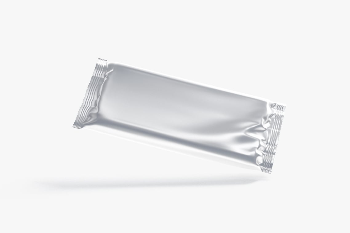Foil Chocolate Bar - wide food snack wrapper 3D Model on Yellow Images ...