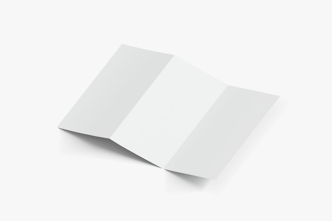 2 White Booklets and Flyers - bifold and trifold map guide brochure 3D ...