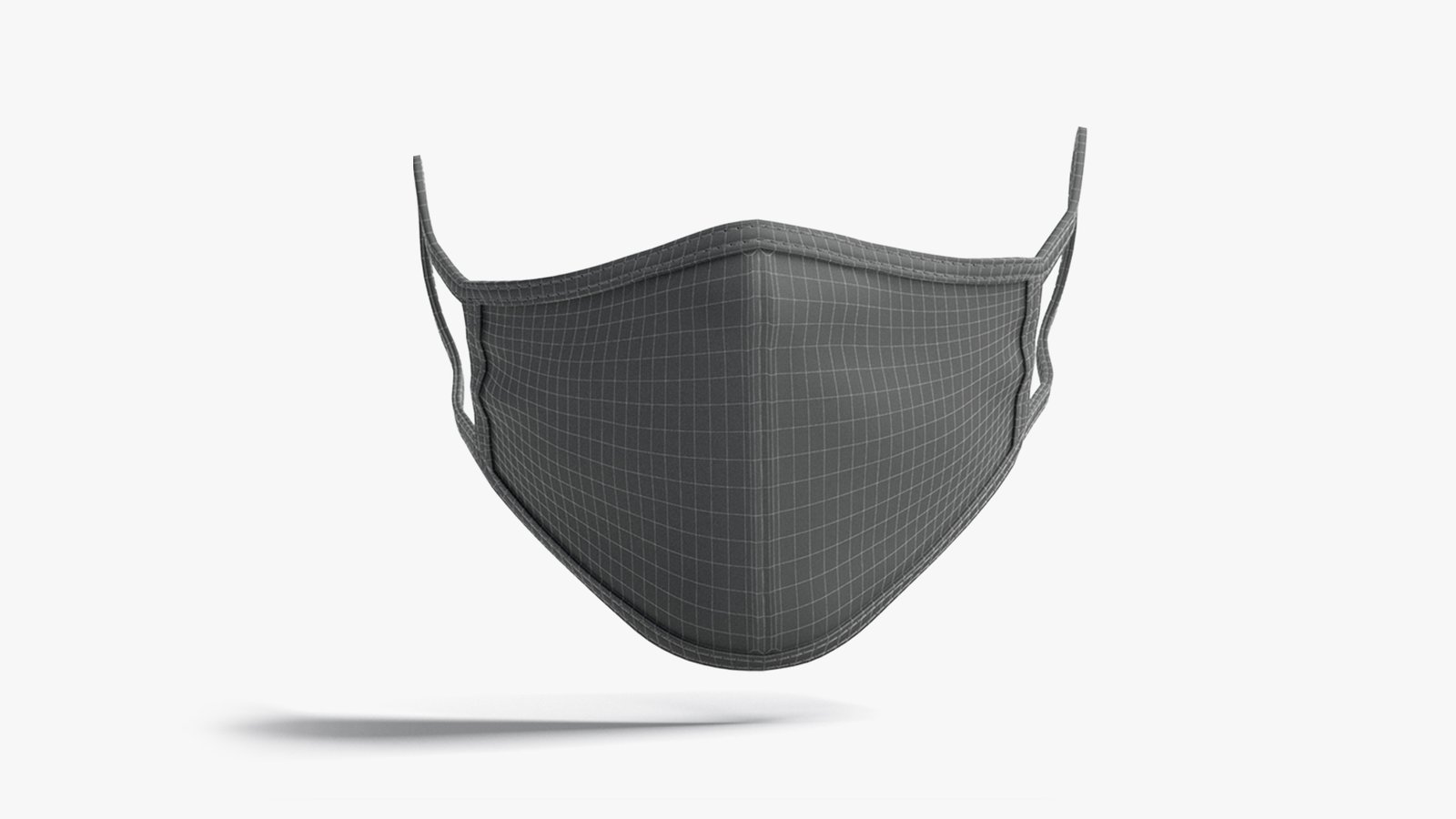 Fabric Face Mask 3D Model on Yellow Images Creative Store - 145030